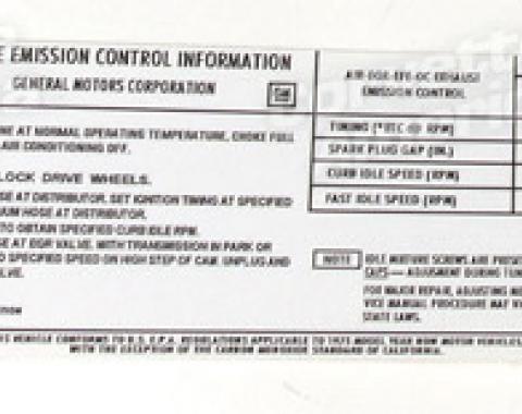 Engine | Engine Decals | Emission Decal | Search