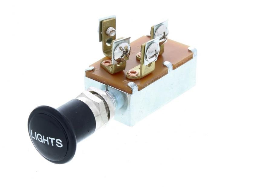 Universal Headlight Switch, 3 Position, Black Knob | Muscle Cars & Classics