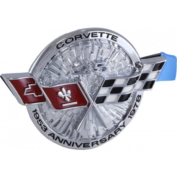 Corvette Front Emblem, Silver Anniversary, USED #3 1978