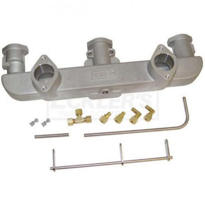 Full Size Chevy Fenton Intake Manifold, Aluminum, Dual Carb, 1958-1962 ...