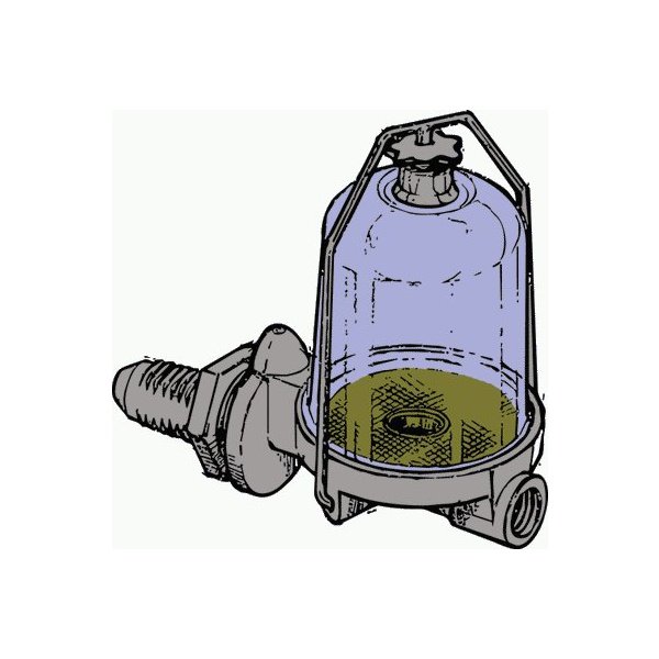 Model A Ford Gas Sediment Bulb Assembly - With Glass Bowl -Replacement Type
