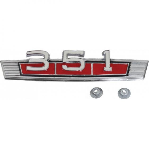 Custom Fender Emblem - 351 - Chrome Plated Die-Cast - Red Background ...