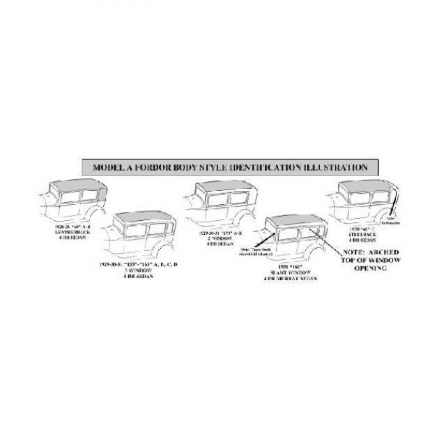 Model A Ford Body Wood Kit - Fordor Sedan 160A & 160B & 160C Murray ...