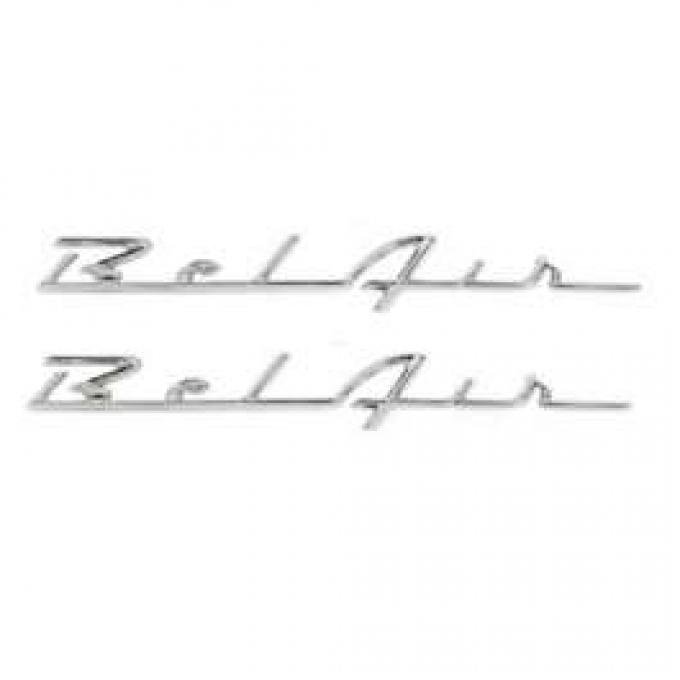 Chevy Rear Quarter Panel Scripts, Bel Air, Chrome, 1957 | Muscle Cars ...