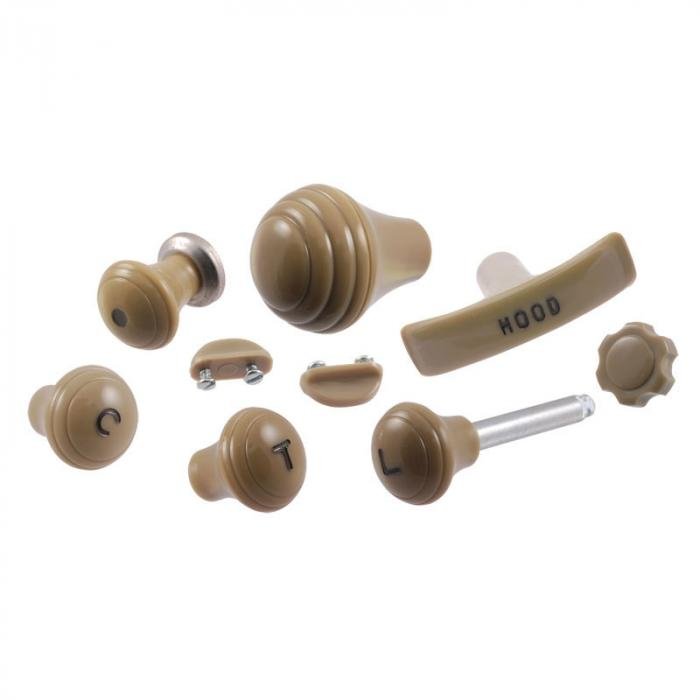 Dennis Carpenter Dash Knob Set - Grayish Tan - 1947-48 Ford Car 6A-9270 ...
