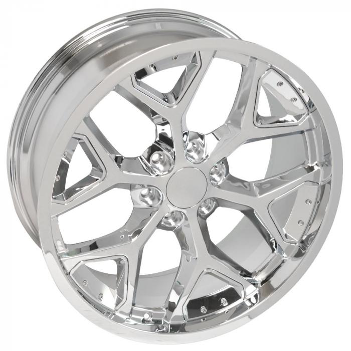 Chrome Insert Chrome Deep Dish Rims fit Chevy Silverado 22x9.5