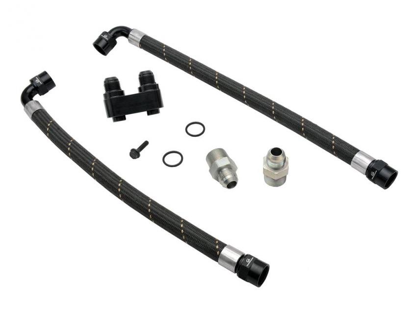 90-95 ZR1 Engine Oil Cooler Hoses, Black Braided | Muscle Cars & Classics