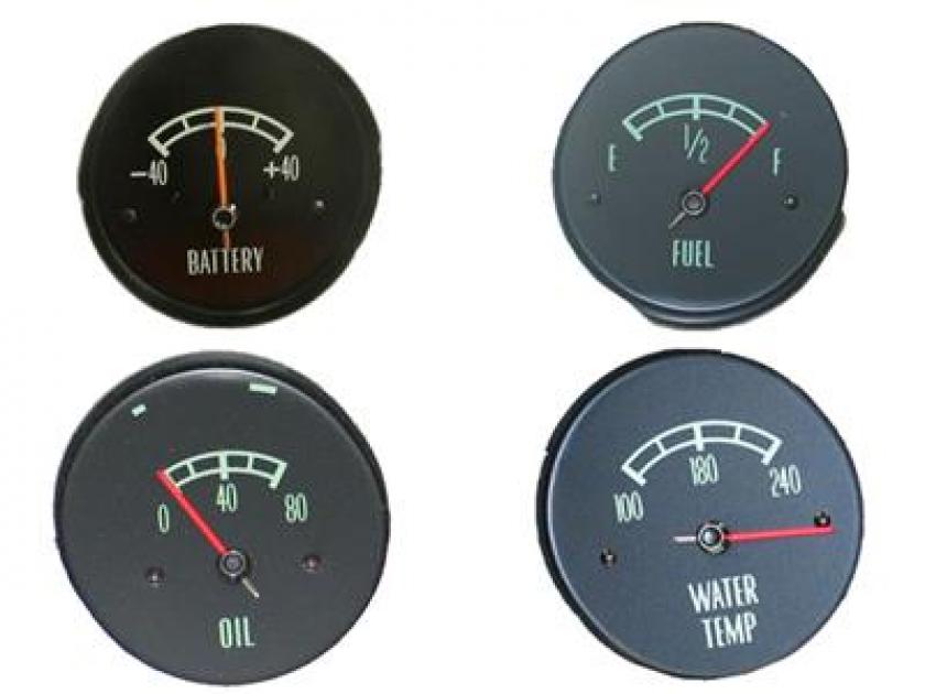 65 Small Gauge Set - 80 Pound Oil Gauge | Muscle Cars & Classics