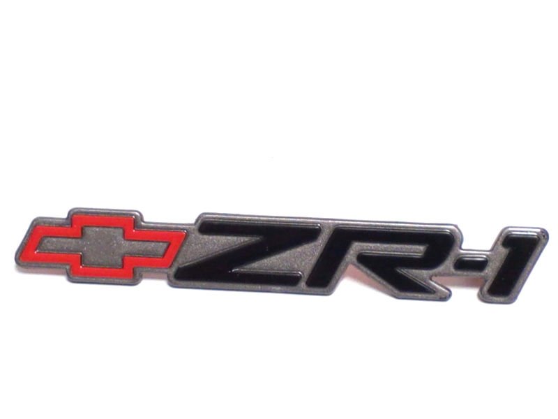 Corvette Rear Bumper Emblem, Black & Gray, ZR1, 1990-1991