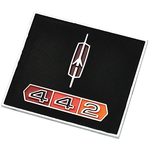 OER 1967 Oldsmobile 442, Dash Panel Emblem, Rocket 442 With Tri-color ...