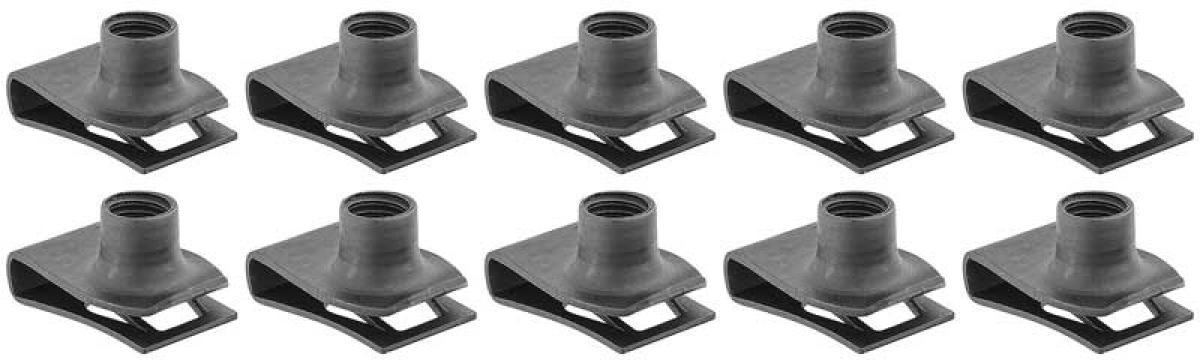 OER U-Type Extruded Clip Nut, Fits 5/16-18 Bolts, Black Phosphate ...