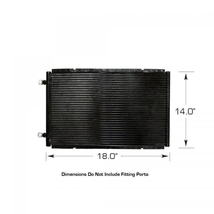 Vintage Air Horizontal SuperFlow Condenser with brackets 14 IN. tall x ...